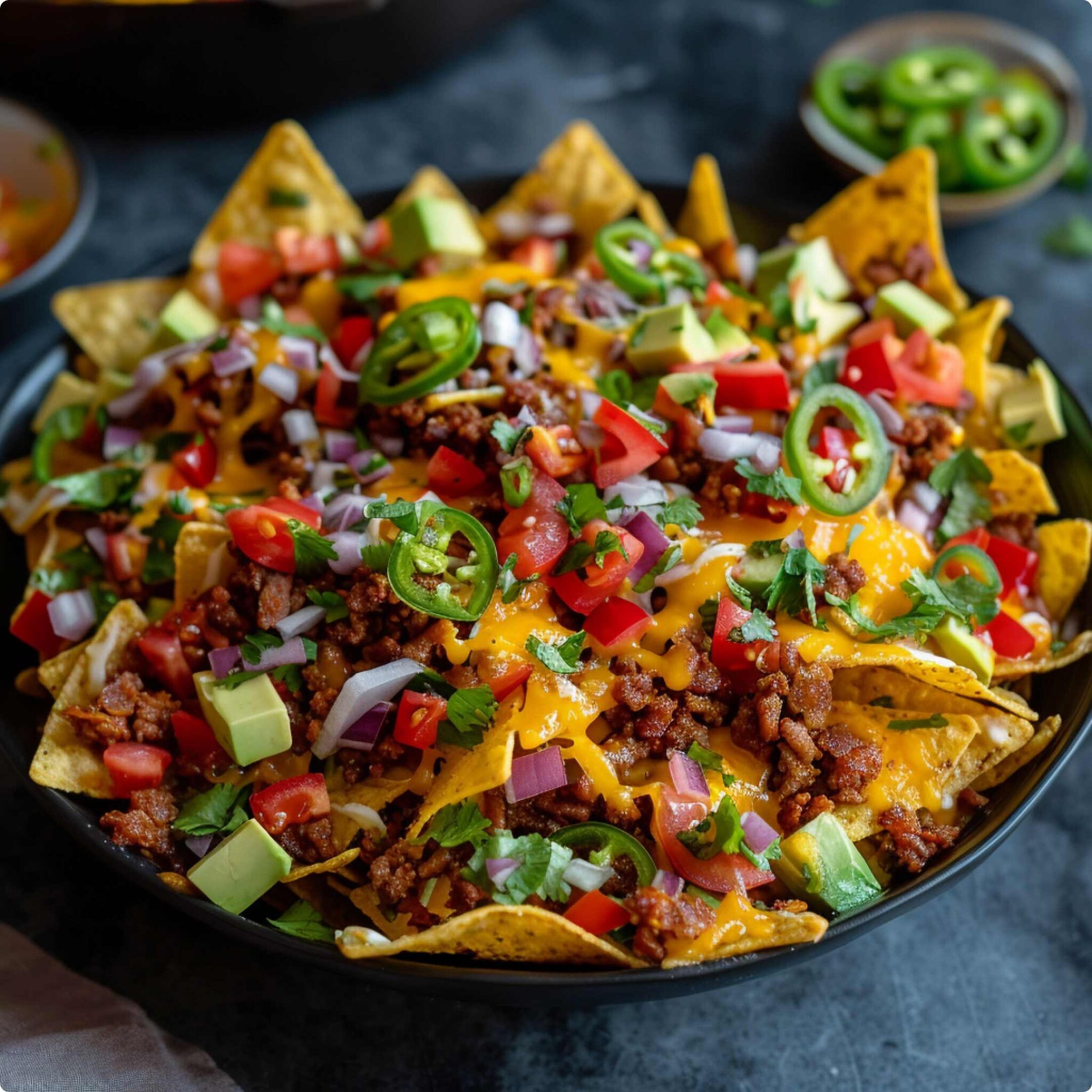Cheesy Chorizo Nachos to Feed a Crowd | AdapTable Meals